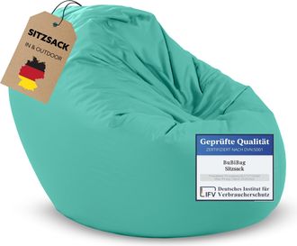 BuBiBag 2in1 Sitzsack L - XXL mit F&uuml;llung f&uuml;r Kinder & Erwachsene, Gaming Beanbag & Bodenkissen f&uuml;r Indoor & Outdoor Sessel Pflegeleicht & Wasserabweisend XXX