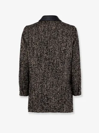 Max Mara Womens Virgin Wool Coat Black