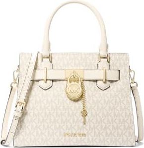Michael Kors Sac à main pour femme Hamilton petit cartable, Crème légère