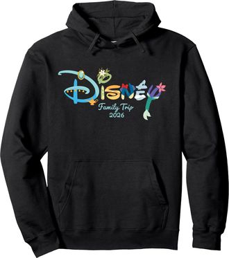 Disney Princess Letters Logo Family Trip Matching 2026 Pullover Hoodie