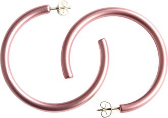 DeMarie Creolen Metall eloxiertes Aluminium Matt/Glanz Rosa