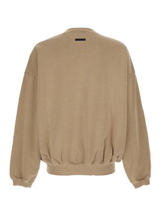 Fear of God Mens Crewneck Sweatshirt Beige Cotton Sweatshirts Sweater