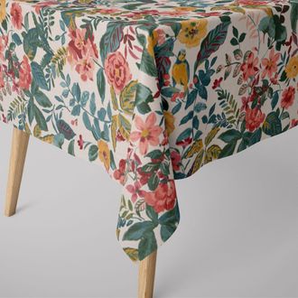 Sch&ouml;ner Leben Tischdecke Studio G Panama Posy Blush bunt div. Gr&ouml;&szlig;en, Gr&ouml;&szlig;e:130x180cm