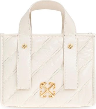 Off-white Femme, Sacs, Beige, Taille: ONE Size Sac fourre-tout matelass&eacute; en cuir