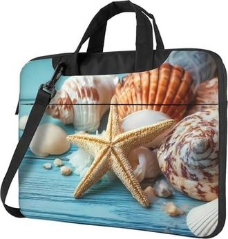 Generic Sac pour ordinateur portable de 15,6, motif &eacute;toile de mer, housse de protection antichoc pour ordinateur portable de plage avec bandouli&egrave;re, pour homm