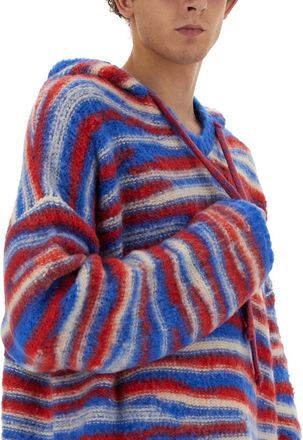 ERL Hooded Acrylic Blend Sweater - Multicolor