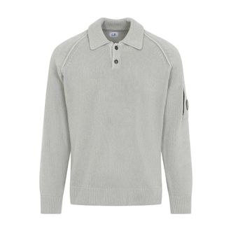 C.P. Company Chenille Polo - - Knitwear - Herren - Grau - XL