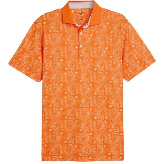 Puma Poloshirt f&uuml;r Herren, Piqu&eacute;, Emblem (Orange)