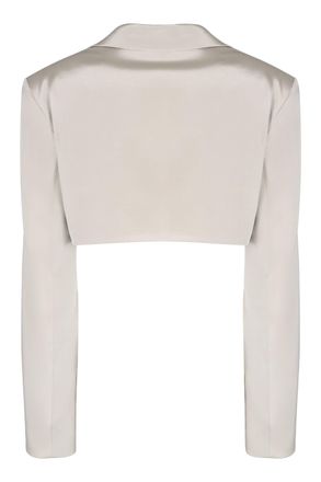 The Mannei Womens Marica Silk Blazer Beige Blazers Jacket