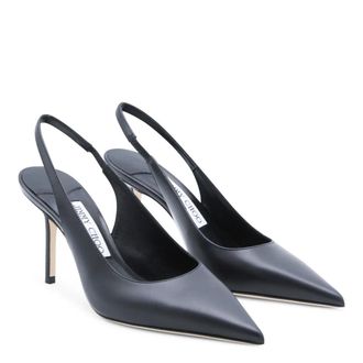 Jimmy Choo London Hohe Schuhe - Pointed Toe Slingback Pumps - Gr. 36,5 (EU) - in Schwarz - f&uuml;r Damen