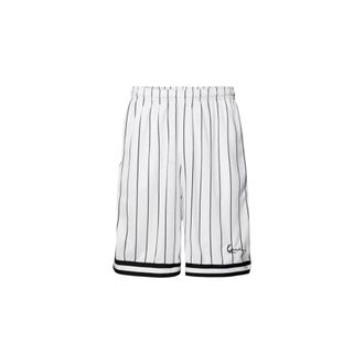 Karl Kani Homme, Shorts, Blanc, Taille: XL Shorts en mesh avec rayures contrastées