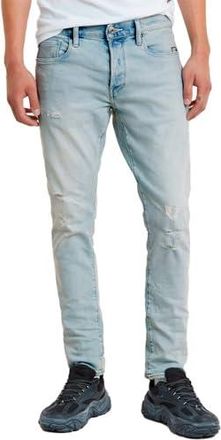 G-Star Homme 3301 Slim Jeans Jeans, Bleu (Sun Faded Ripped Isar Blue 51001-d503-g360), 36W / 36L