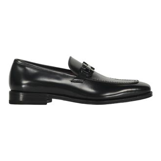 Ferragamo Homme, Chaussures, Noir, Taille: 39 1/2 EU Mocassins en cuir classiques pour hommes