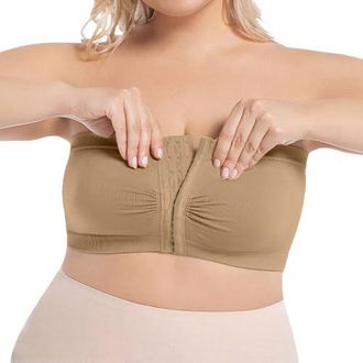 Generic Solid Bra Soutien-gorge tubulaire confortable et respirant &agrave; manches longues pour femme Noir, kaki, 5XL