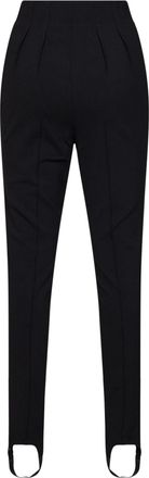 MUGLER Stirrup Virgin Wool Trousers - Black