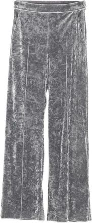 Patrizia Pepe Femme, Pantalons, Gris, Taille: 40 FR Essential Wide Pantalons