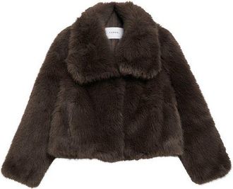 Comma Winterjacke Outdoor-Jacke Statement Fake-Fur-Jacke