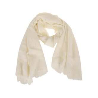 PESERICO Femme, Accessoires, Beige, Taille: ONE Size Stola paillettes Twill di cotone