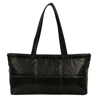 Generic Sac &agrave; main rembourr&eacute; en coton pour femme - Grande capacit&eacute; - Sac &agrave; bandouli&egrave;re avec poign&eacute;e sur le dessus - Pour voyage, shopping, usage quotidien, No