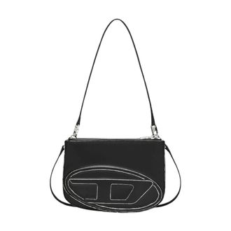 Diesel Oval Logo Schultertasche - - Bags - Damen - Schwarzk - ONE SIZE