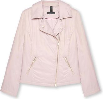Fiorella Rubino Femme, Vestes, Rose, Taille: 44 FR Veste motard matelass&eacute;e