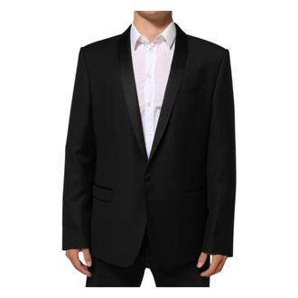 Dolce & Gabbana Gold 1-Knopf-Sakko - - Jackets - Herren - Schwarzk - 3XL