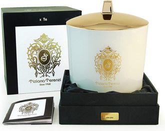 Tiziana Terenzi Kirke Scented Candle In White/Gold Glass With Lid and 3 Wood Wicks 1KG (unisex)