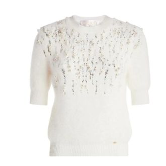 Genny Rundhals-Strickware - - Knitwear - Damen - Wei&szlig; - 2XS