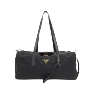 Prada Pre-owned Tessuto Vitello Sac Boston - Femme - Pre-owned - Noir - Taille: ONE Size