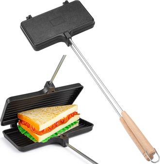 Generic Handheld Double Pie Iron Lagerfeuer Sandwich Maker mit abnehmbaren 16,3 Griffen zum Kochen im Freien