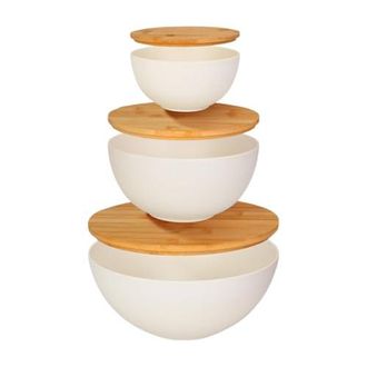 Generic Couvercle de m&eacute;lange dans le bol - Bol &agrave; go&ucirc;ter 3 pi&egrave;ces | R&eacute;cipient de cuisine pour le stockage du, des l&eacute;gumes, de la soupe, des fruits, des repas, 