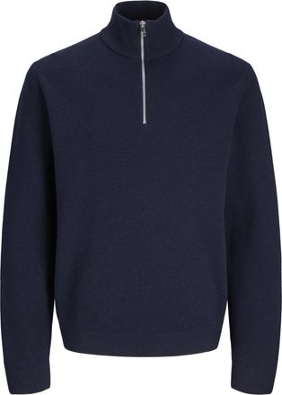 Jack & Jones Herren JPRBLAMILANO Stitch Knit Half Zip SN Strickpullover, Naval Academy/Detail:Melange,XL