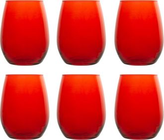 Pasabahce Bernsteingl&auml;ser, Rot, 35 cl, 6 St&uuml;ck