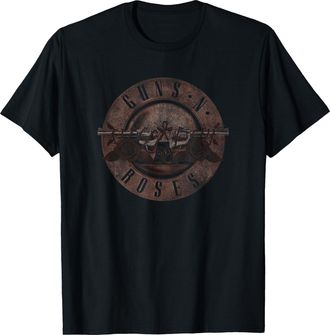 Guns n' Roses Guns n Roses Sepia Bullet Logo Rock Music Band T-Shirt