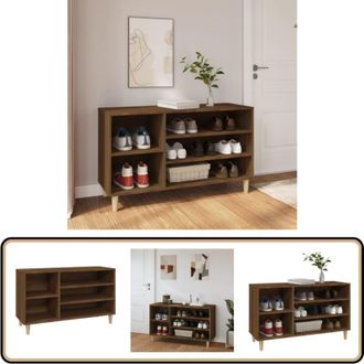 vidaXL Vidaxl - Schuhregal Braun Eichen-Optik 102x36x60 cm Holzwerkstoff - Schuhschrank - Schuhregal - Garderobe - Flurmöbel - Holzwerkstoff