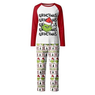 Generic Le Grinch Pyjama Noel Famille De Grinch Deguisement Coton Femme Hiver Ensemble The Garcon Homme Couple Chaud Et Doux Pull Ensembles Assorti Vetement E
