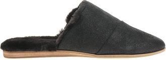 Toms Damen Jade Hausschuh, Black Metallic Suede Faux Fur, 36.5 EU