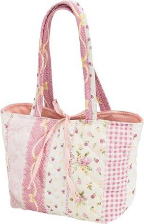 Generic Sac &agrave; bandouli&egrave;re en coton matelass&eacute; &agrave; motif floral tendance avec sac &agrave; aisselles pour femme, travail, shopping, voyage, style 4, 7.87x6.69x4.72(inch)