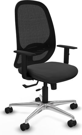 Piqueras y Crespo B&uuml;rostuhl, zylindrisch, mit 1D-Armlehnen, h&ouml;henverstellbare Lendenwirbelst&uuml;tze, ausgestattet mit Syncro/Traslack und Schneideschaum, mit Rollen von 65