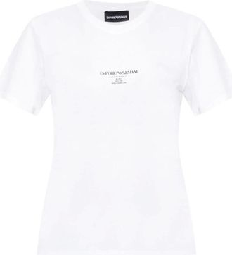 Emporio Armani Femme, Tops, Blanc, Taille: 38 FR T-Chemises