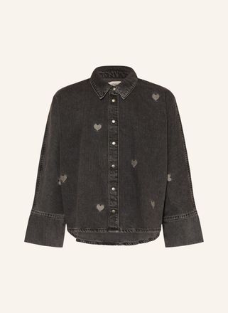 Only Jeansbluse schwarz