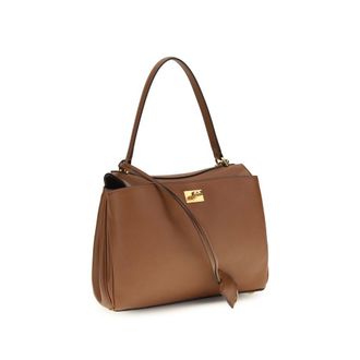 Balenciaga Womens Brown Calf Leather Bos Taurus Shoulder Bag