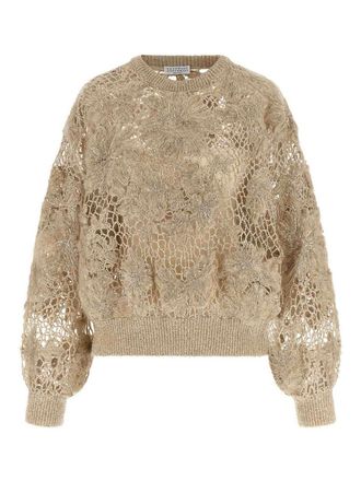 Brunello Cucinelli Rundhalspullover - Beige