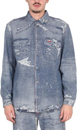 Diesel Cotton Denim Shirt - Blue