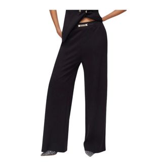 Liu Jo Femme, Pantalons, Noir, Taille: 40 FR Wide Pantalons