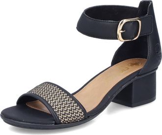 Rieker Damen Klassische Sandalen 64952, Frauen Sandalen,Sommerschuhe,Freizeitschuhe,offene Schuhe,Strandschuhe,schwarz (00),41 EU / 7.5 UK