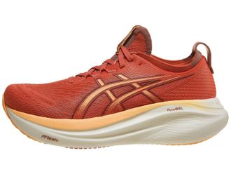 Asics Gel-Nimbus 27 Damen-Sneaker, Dunkelrosa Ton/Orange Glow, 40 EU