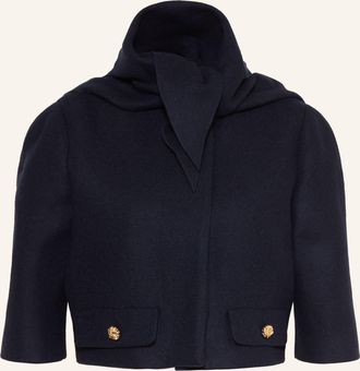 Maje Jacke Mit 3/4-Arm Und Abnehmbarem Schal blau