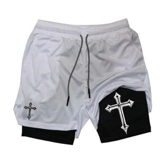 Generic Maillot de bain pour homme, short de bain l&eacute;ger et d&eacute;contract&eacute; pour la plage et les activit&eacute;s de plein air, design imprim&eacute; &eacute;l&eacute;gant, confort double cou