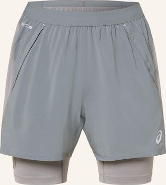 Asics Asics 2-In-1-Laufshorts Road grau